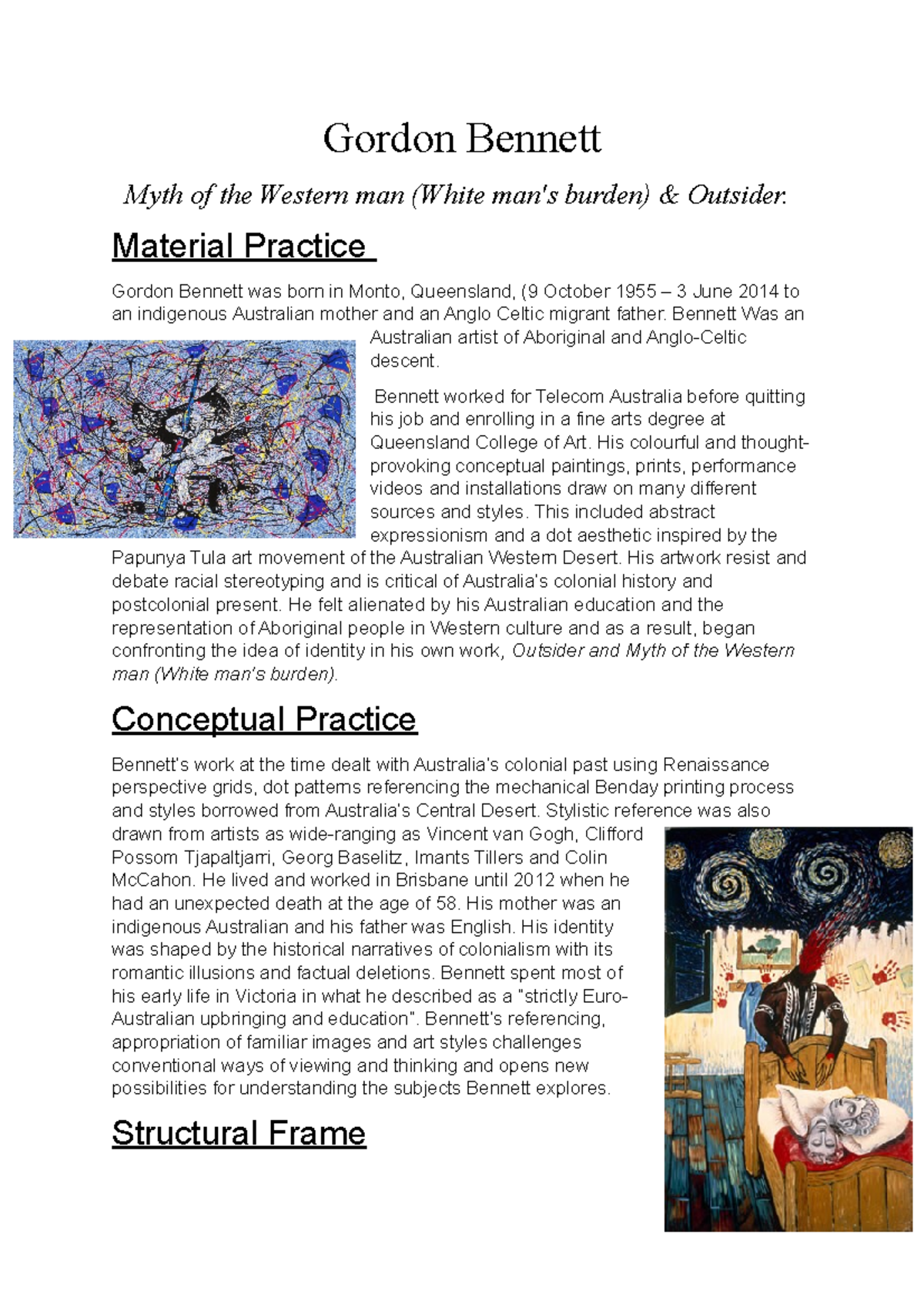 Gordon Bennett - Gordon Bennett Myth of the Western man (White man's ...