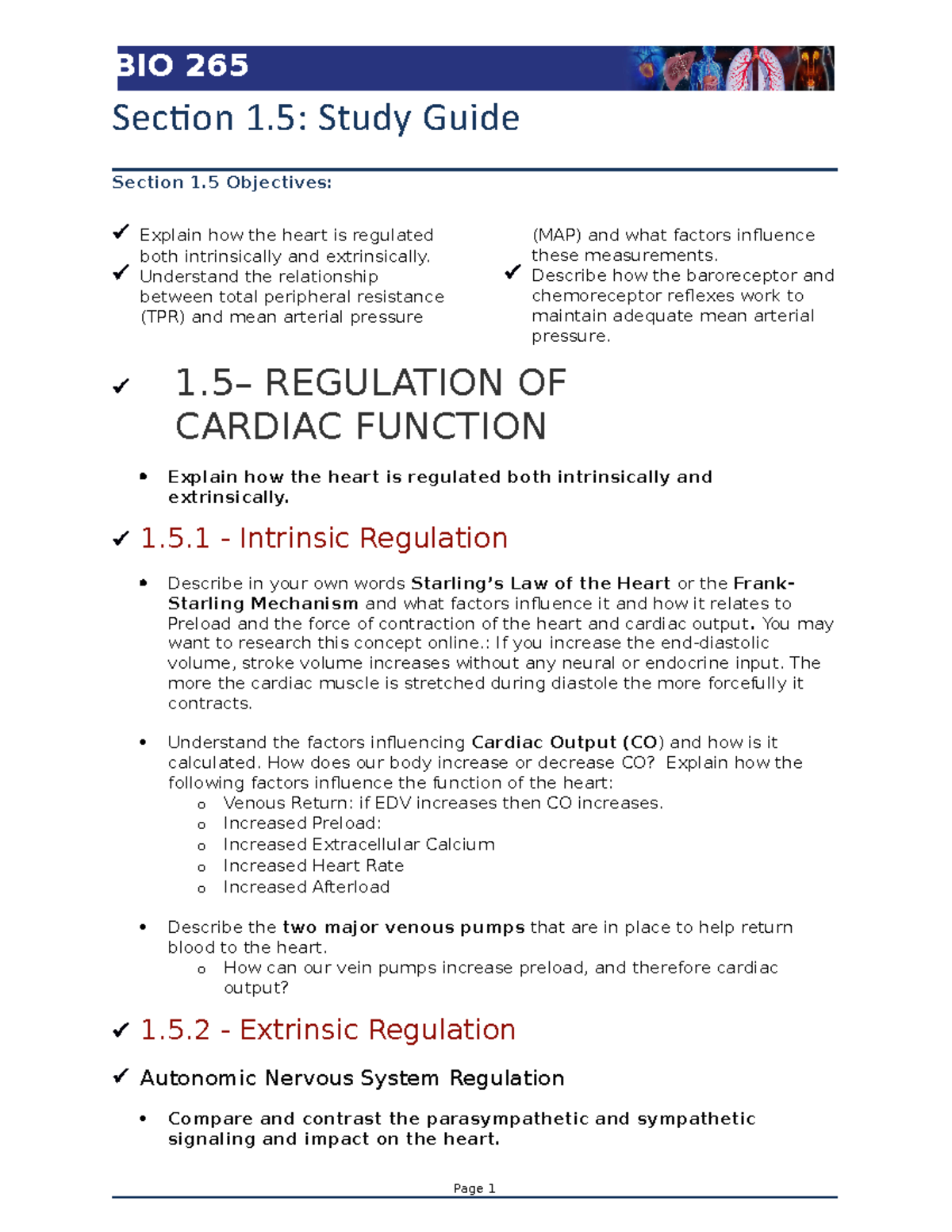 1.5 Study Guide - Section 1: Study Guide Section 1 Objectives: Explain ...