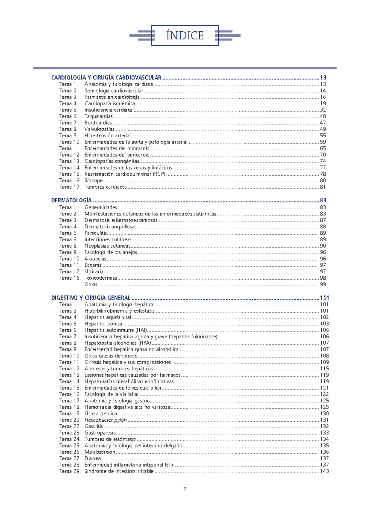 Libro Gordo - Es importante y utilidad - ÍNDICE CARDIOLOGÍA Y CIRUGÍA CARDIOVASCULAR - Studocu