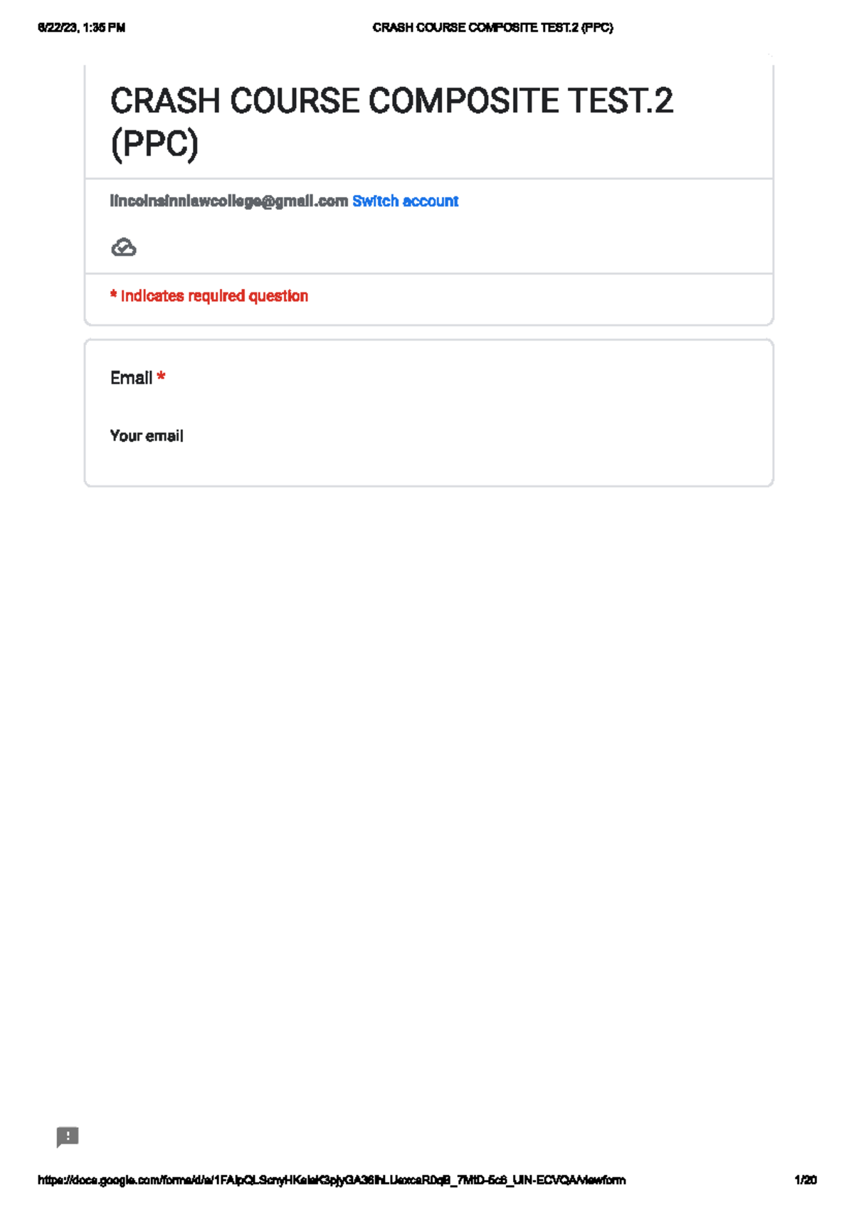 Pakistan penal code - 1:35 PM CRASH COURSE COMPOSITE TEST (PPC) CRASH ...