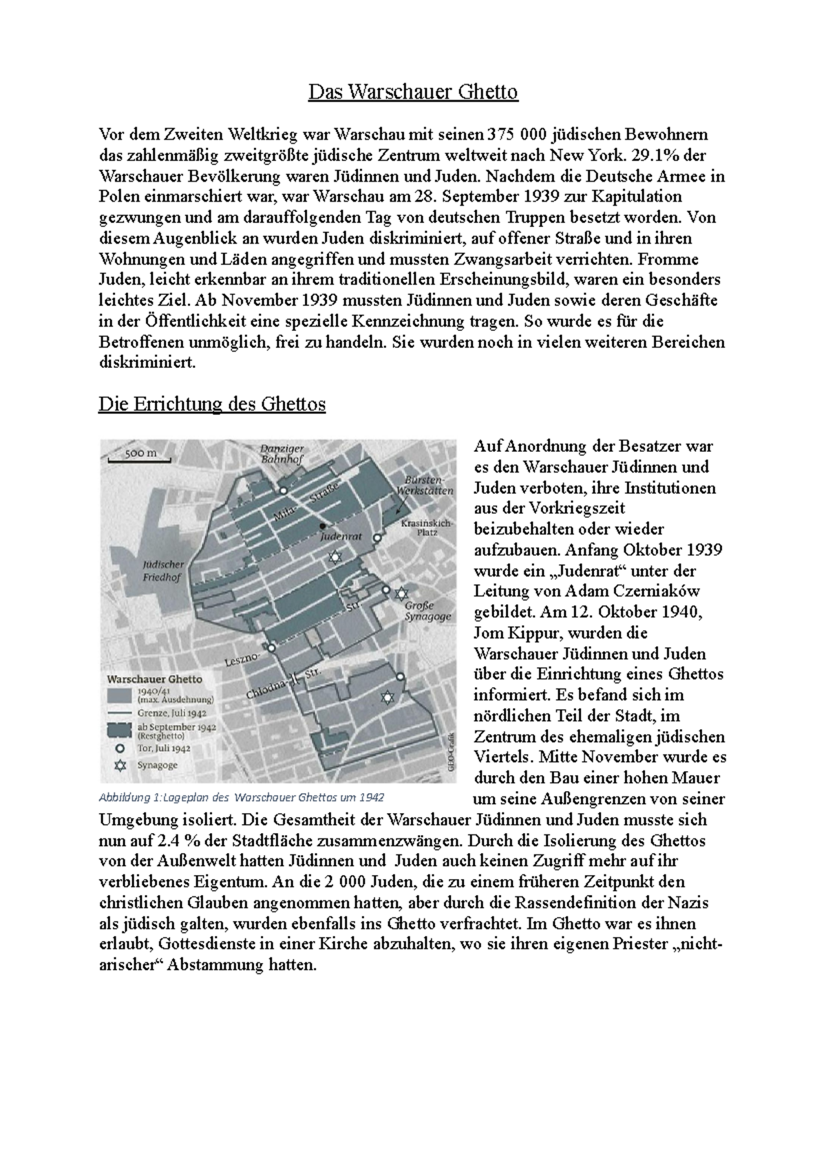 Das Warschauer Ghetto 18 - Das Warschauer Ghetto Vor dem Zweiten ...