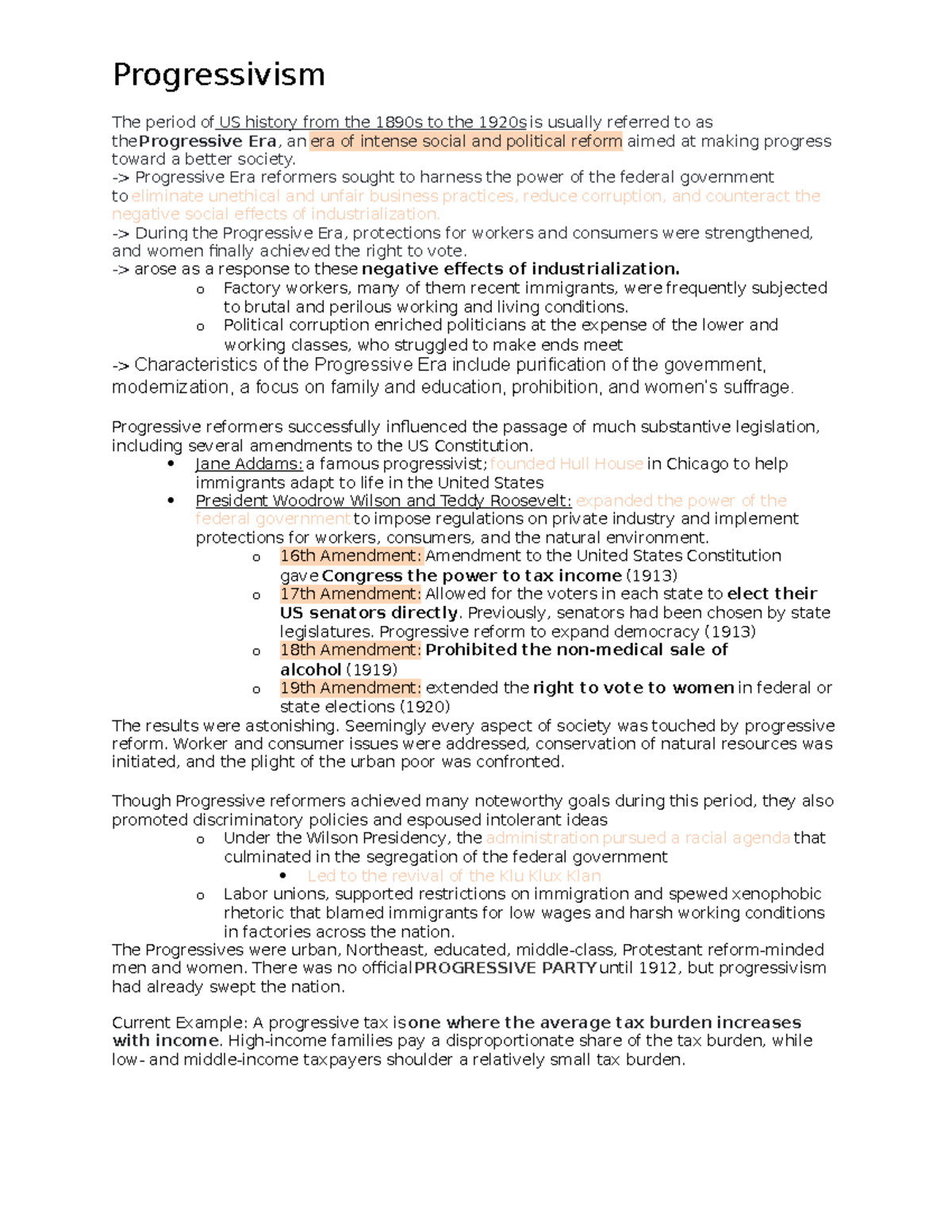 Progressivism - Progressivism The period of US history from the 1890s ...