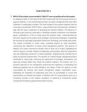 Case Study 1 - Assignment - Case Study No. 1 You are the IT division ...