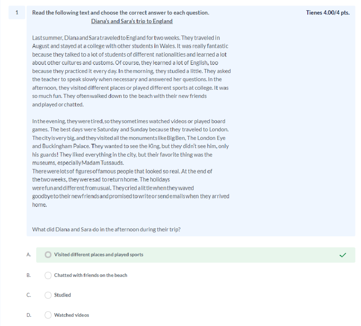 Week 03 - Pre-Task Reading- Time to practice - Ingles III - Studocu