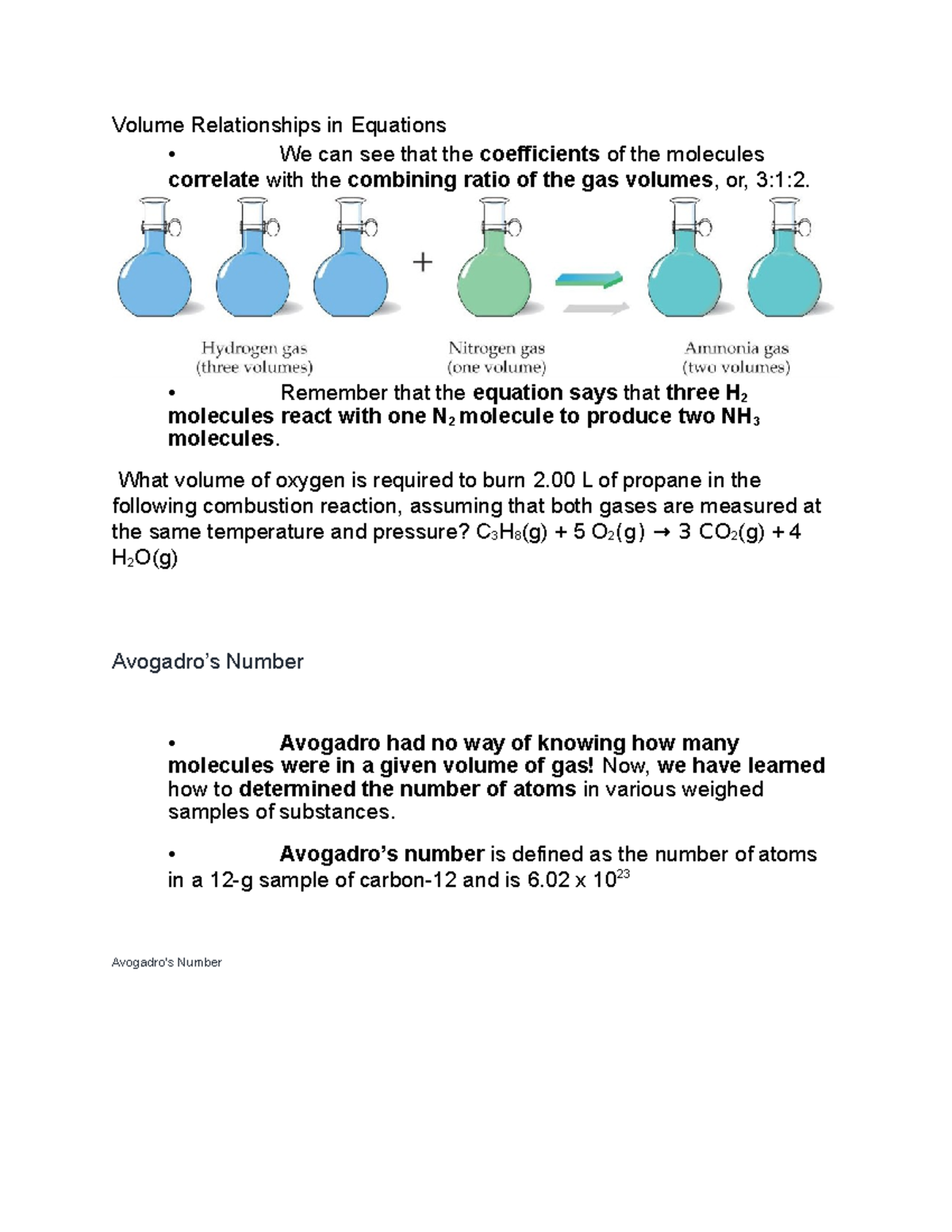 Chem 4 - Chemistry notes fall 2020 - Volume Relationships in Equations ...