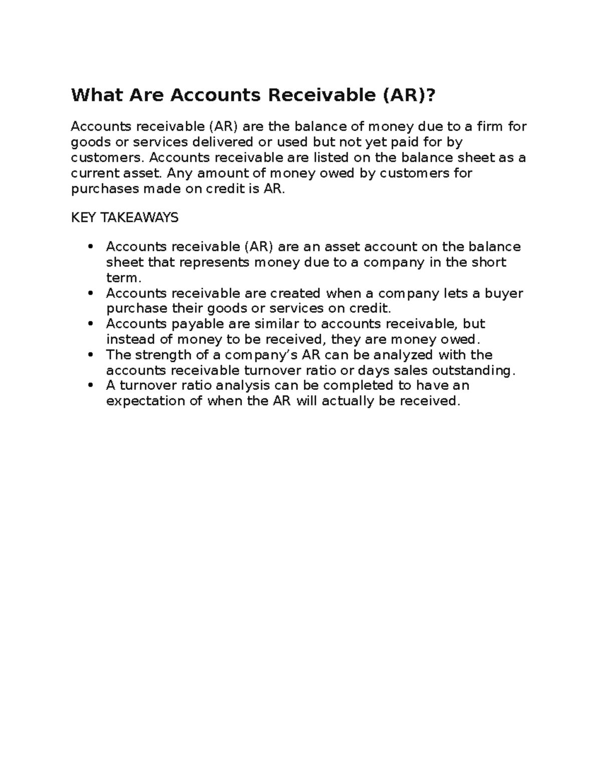 REC4 - WHAT IS RECEIVABLES - What Are Accounts Receivable (AR ...