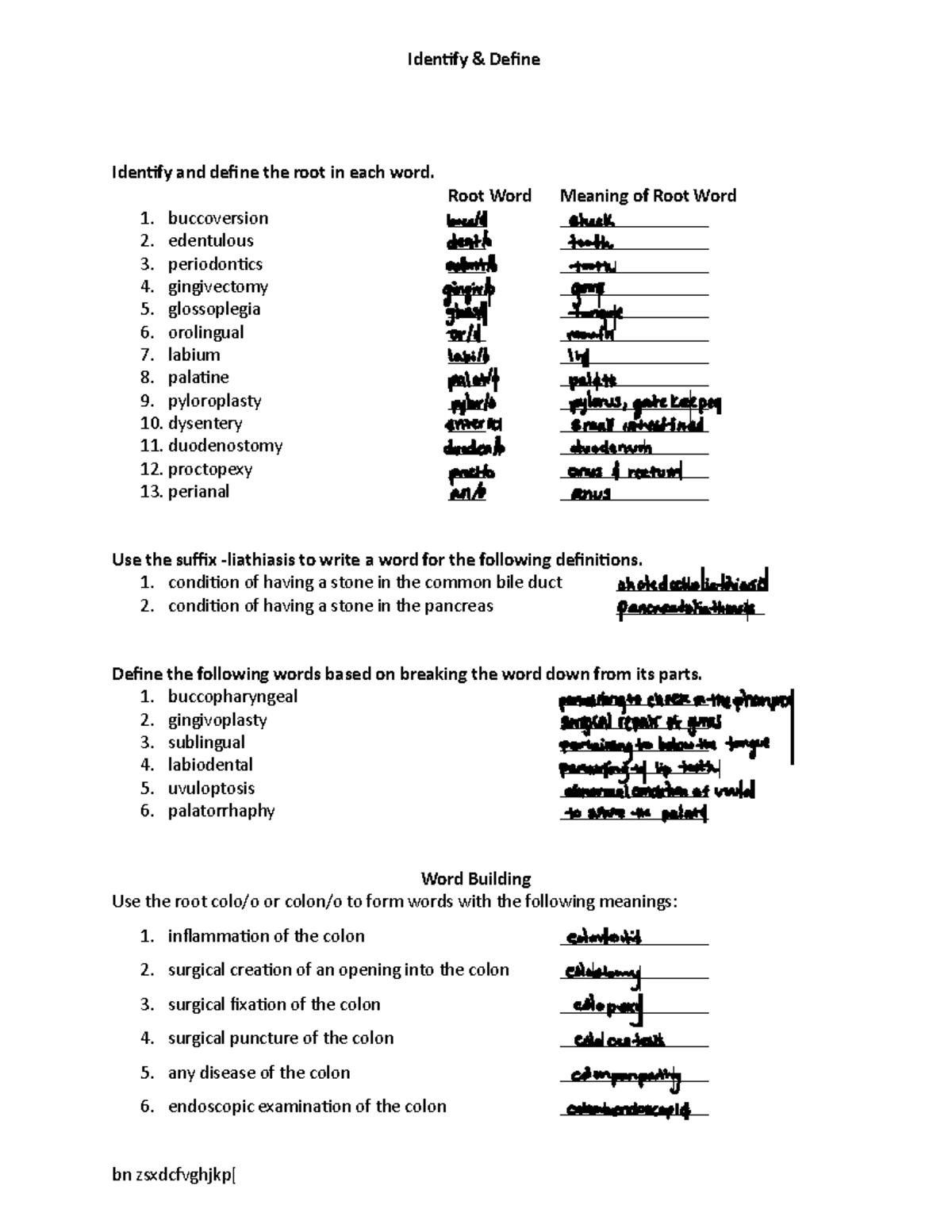 Terminology worksheet module 8 - Identify & Define Identify and define ...