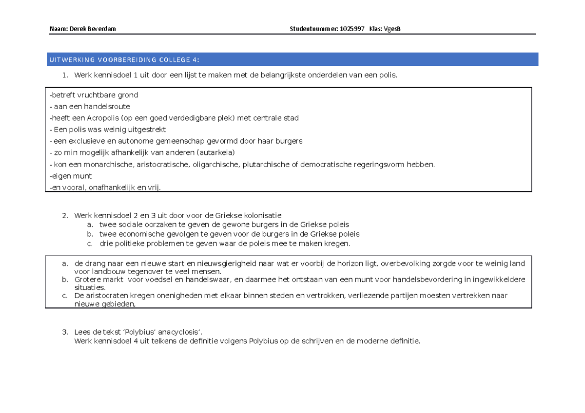 Werkblad voorbereiding college 4 - UITWERKING VOORBEREIDING COLLEGE 4 ...