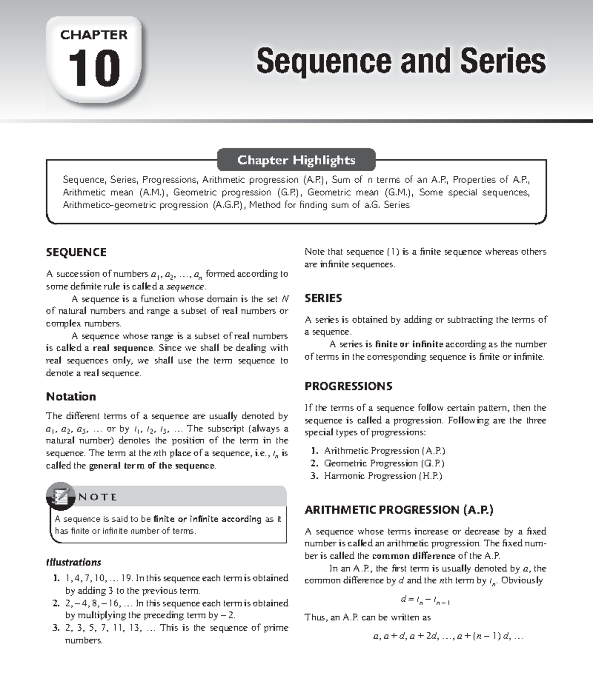Sequences Series Complete - Sequence and Series 10. Sequence, Series, Progressions, Arithmetic ...