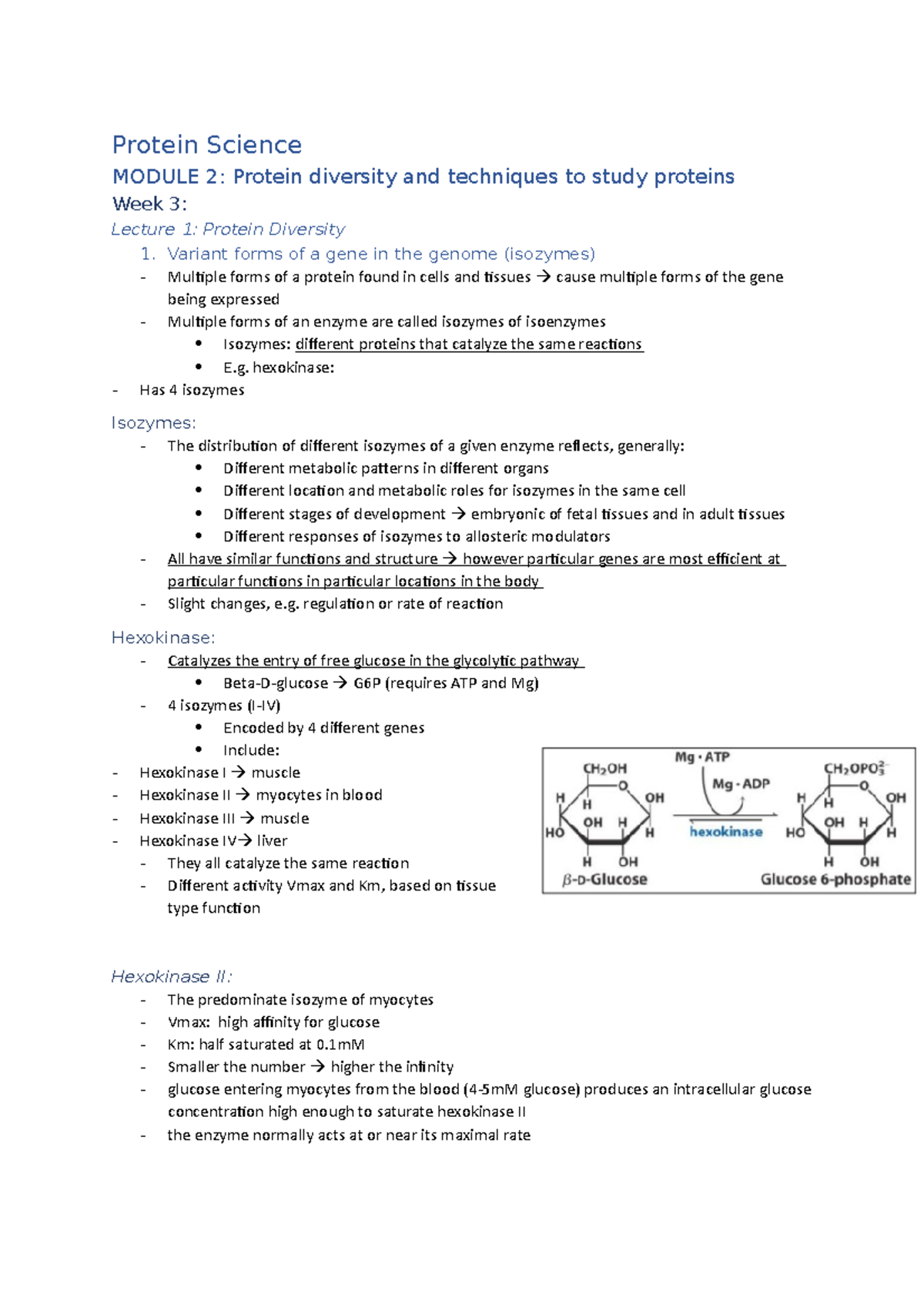 Protein Science Module 2, complete - Protein Science MODULE 2: Protein ...