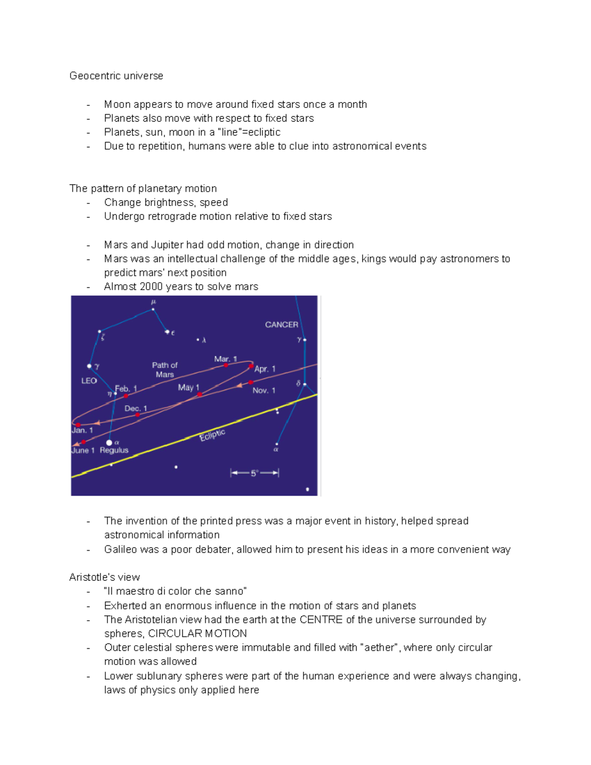 Astronomy chapter 2 geocentric universe and laws - Geocentric universe ...