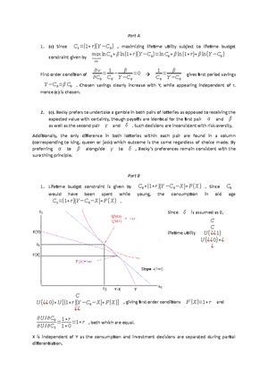 Tutorial Exercise 2 Solutions - ECON2001 - UCL - Studocu