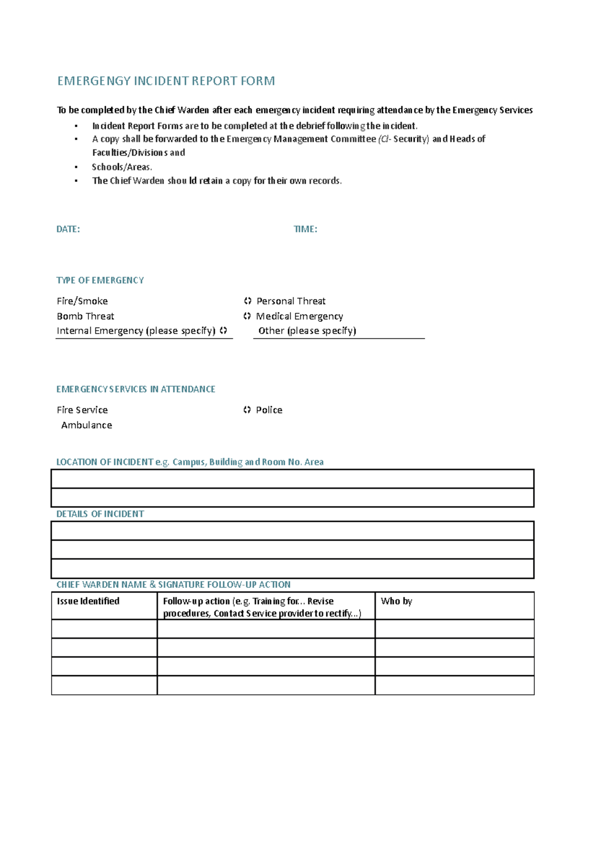 Emergency%20Incident%20Report%20Form - EMERGENGY INCIDENT REPORT FORM ...