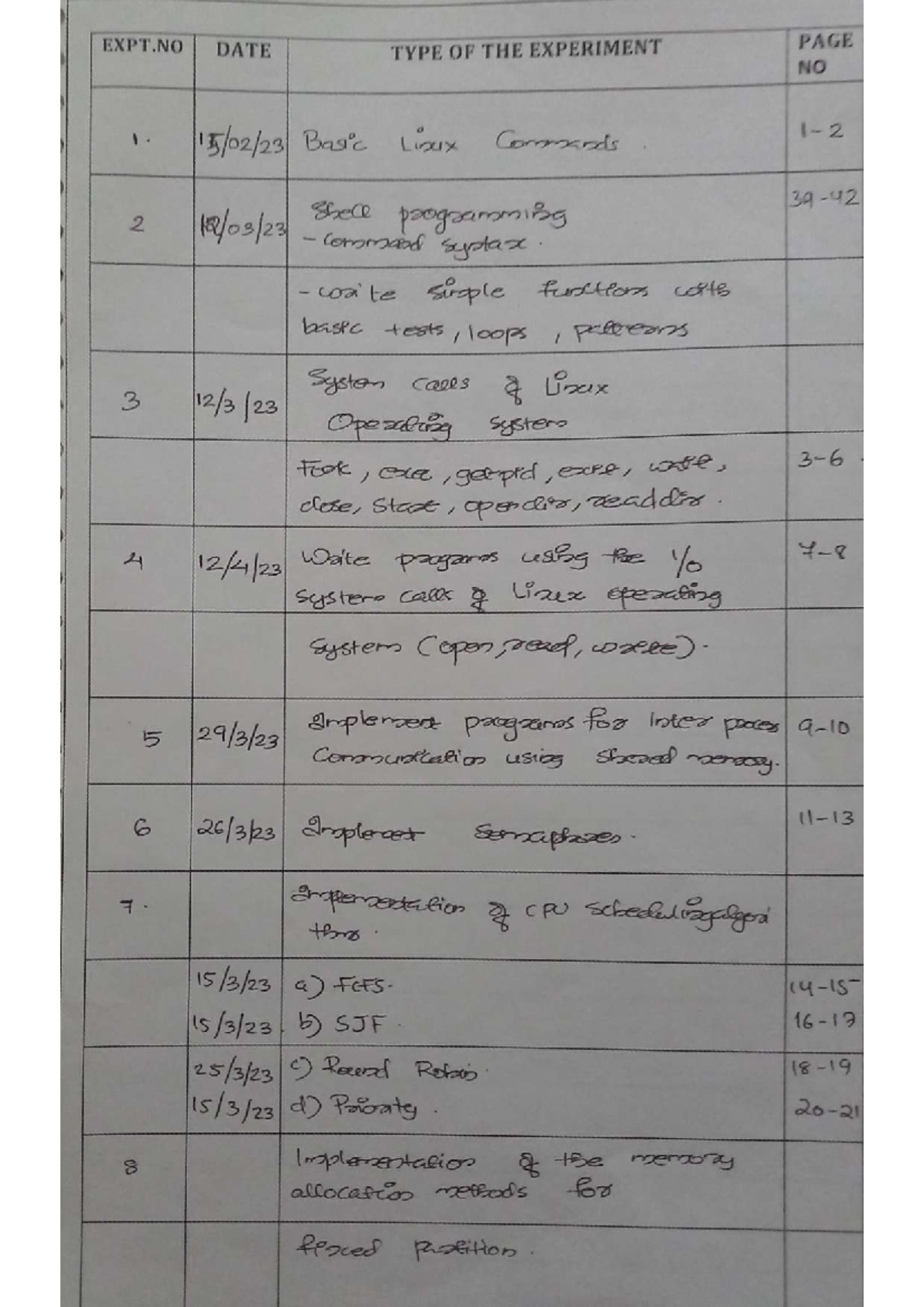 Operating system laboratory record(2019 scheme) compressed - Studocu