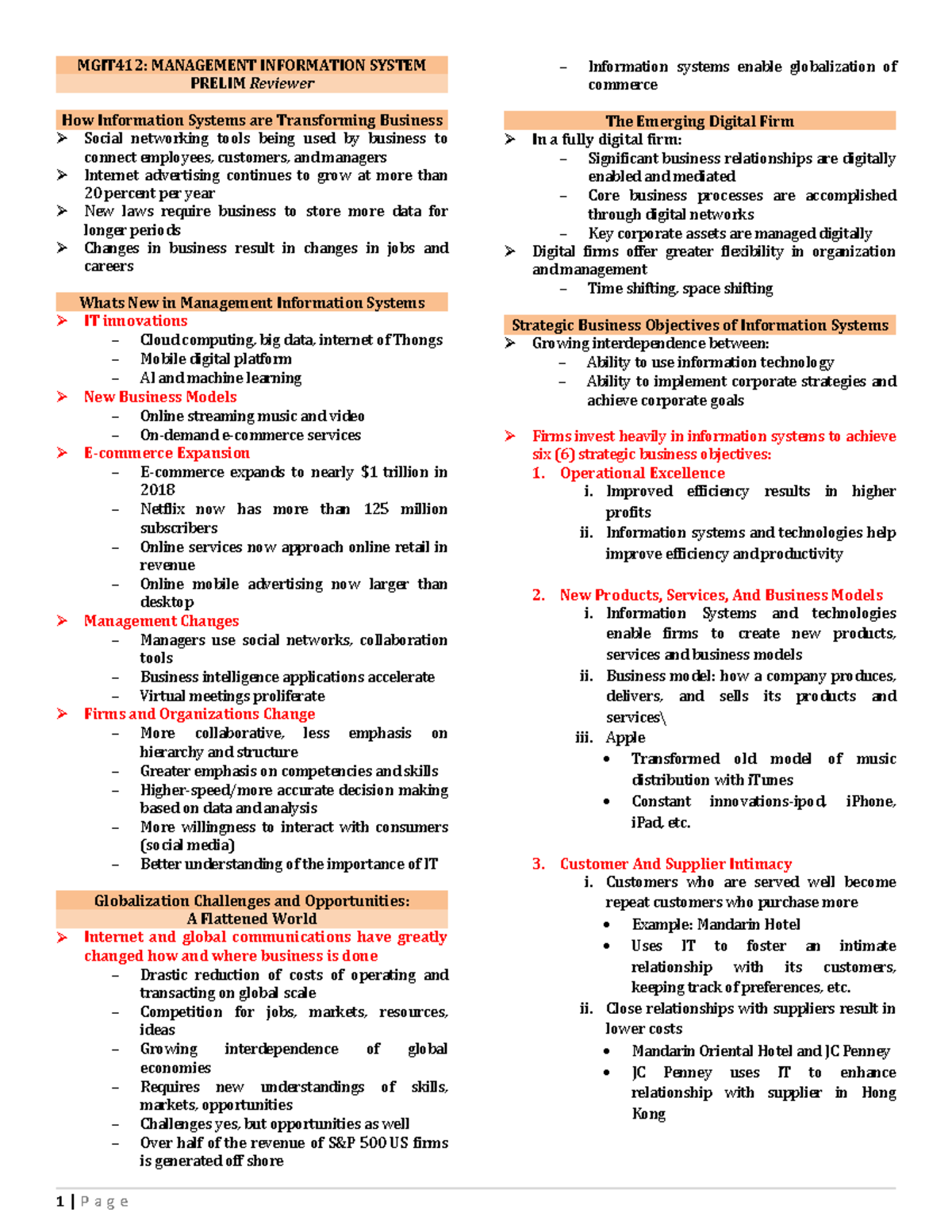 MGIT- Prelim 1 - asdfghjkl - MGIT412: MANAGEMENT INFORMATION SYSTEM ...