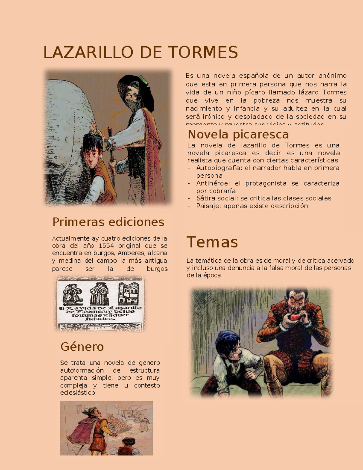 Lazarillo DE Tormes - LAZARILLO DE TORMES Es una novela española de un ...