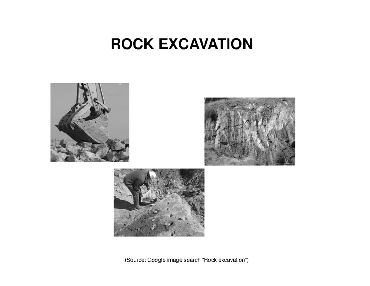 CIVL 394 Lecture Rock excavation-std handout (4) - ROCK EXCAVATION ...