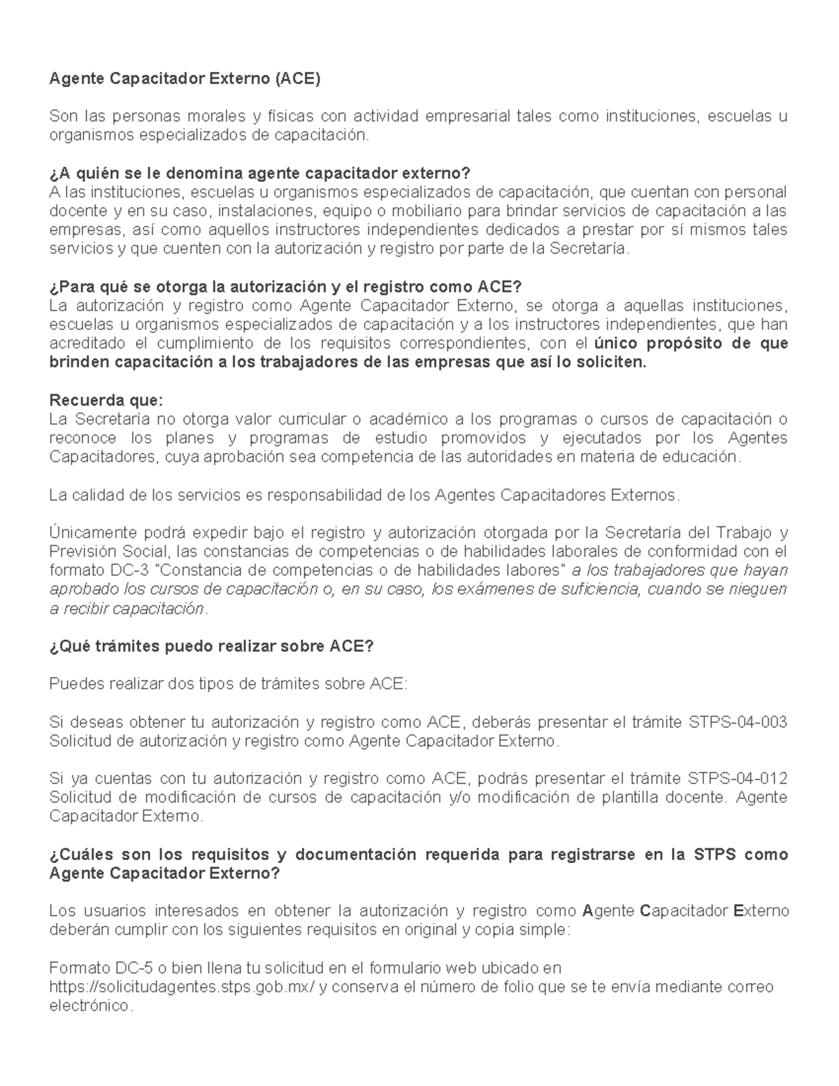 Agente Capacitador Externo - ¿A quién se le denomina agente capacitador ...