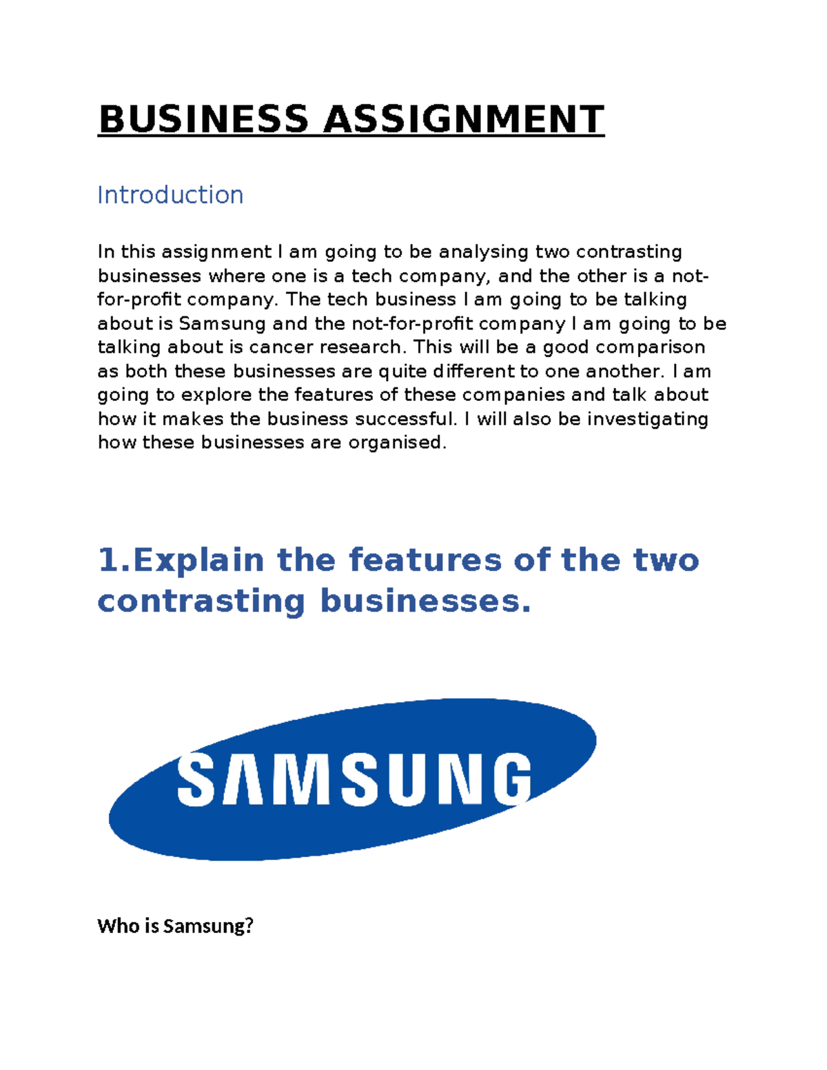 hmmmgrgrgrgrgrgrgrgr - BUSINESS ASSIGNMENT Introduction In this ...