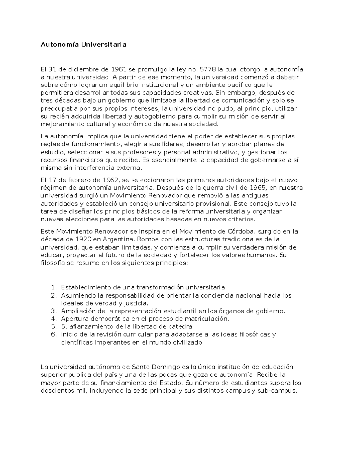Autonomía Universitaria - Autonomía Universitaria El 31 de diciembre de ...