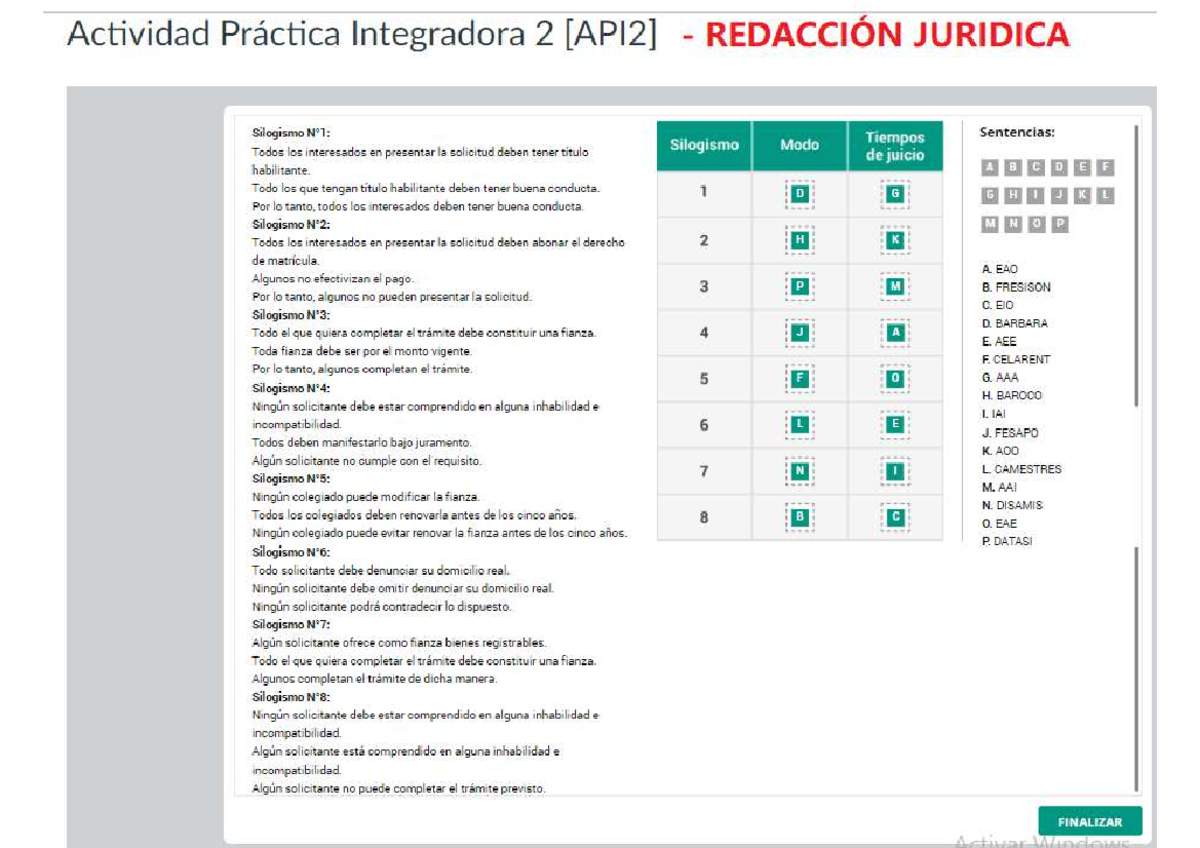 API 2 - Redacción Jurídica - 100 pts - Studocu