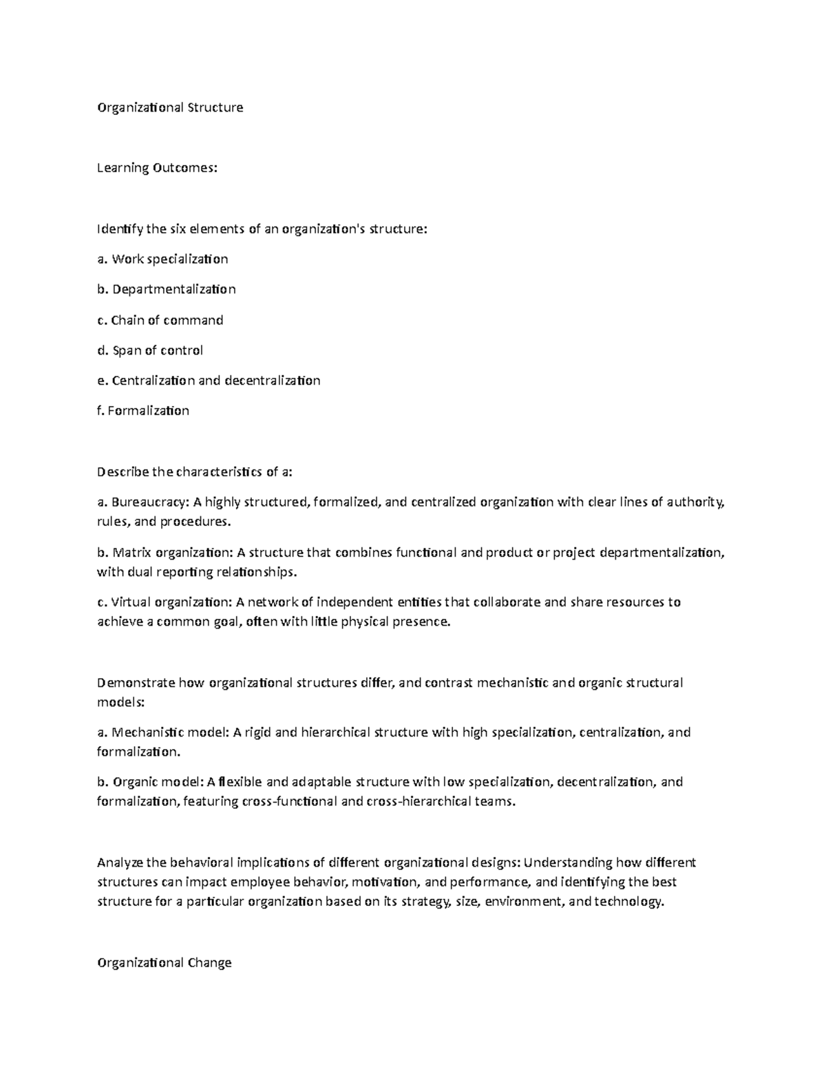Organizational Structure orgb - Organizational Structure Learning ...
