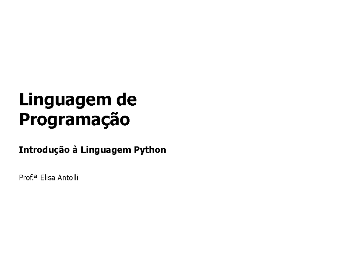 Microsoft Power Point - linguagem programação - Prof.ª Elisa Antolli ...