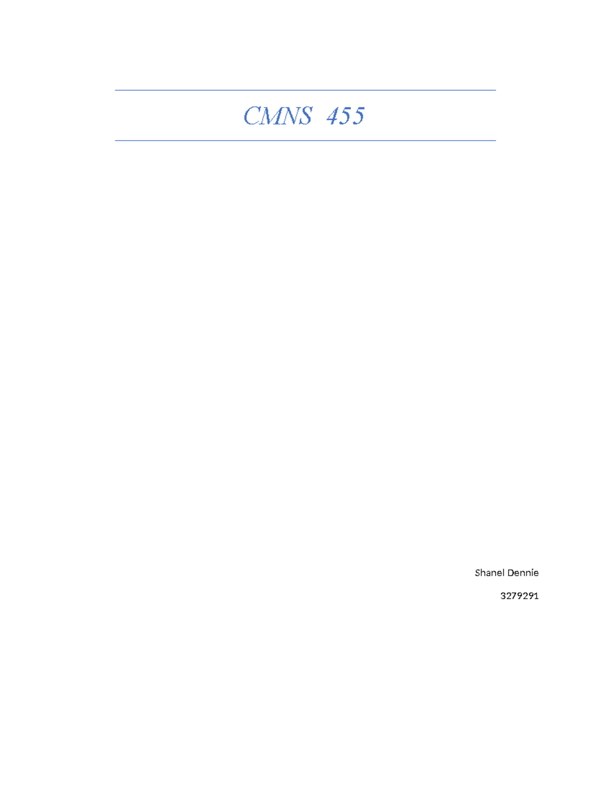 CMNS455 Assignment 3 - GOOD GRADE - CMNS 455 Shanel Dennie 3279291 Sum up Bagdikian’s approach ...