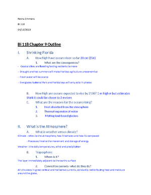 Chapter 13 Energy Outline - Bi 118 Chapter 13 Energy Outline I. A ...