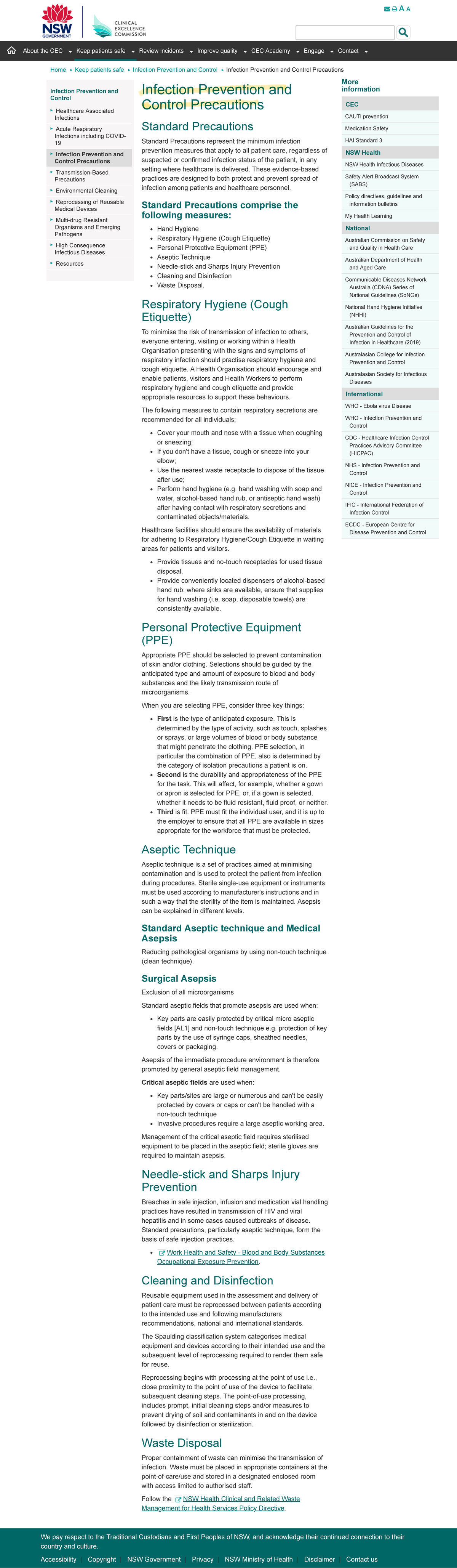 Infection Prevention and Control Precautions - Clinical Excellence ...