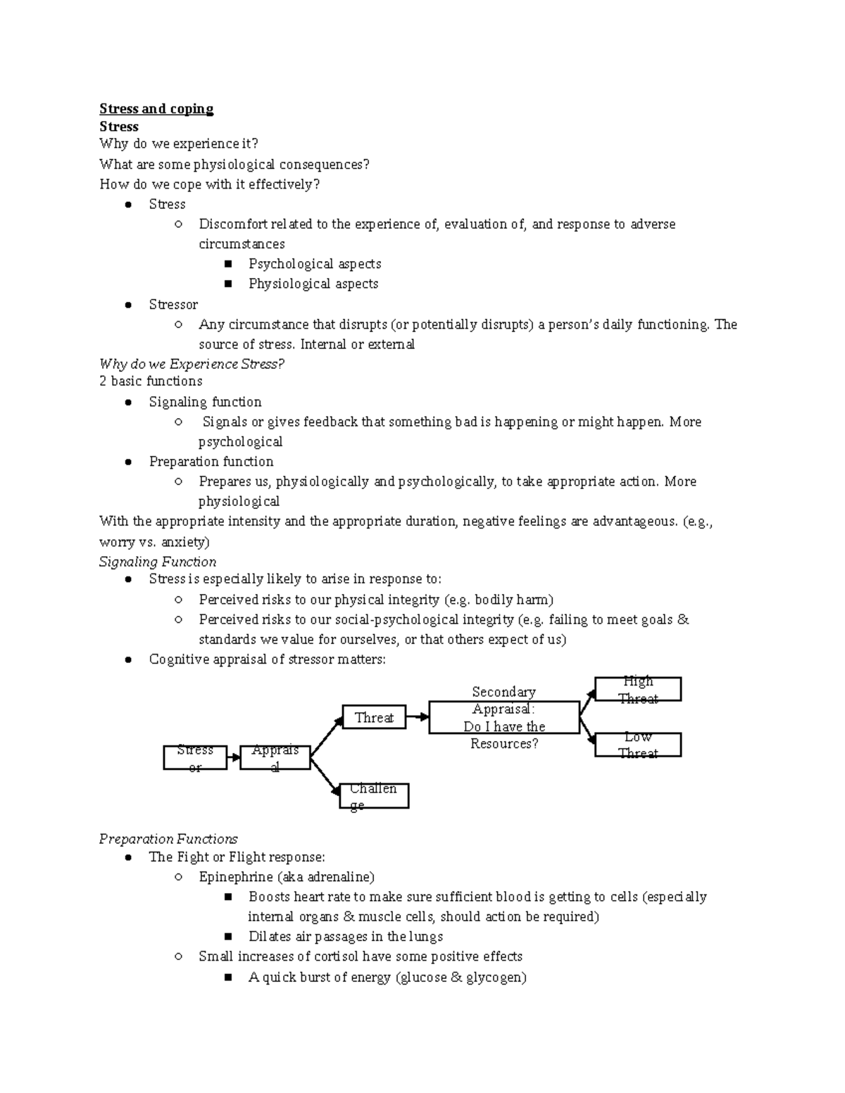 Stress and Coping - 11 11 - Stress and coping Stress Why do we ...