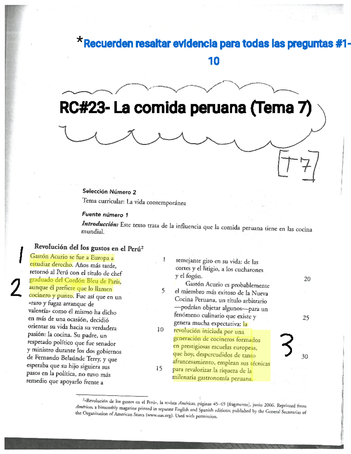 Kami Export - RC #23 La comida peruana T7 - Studocu