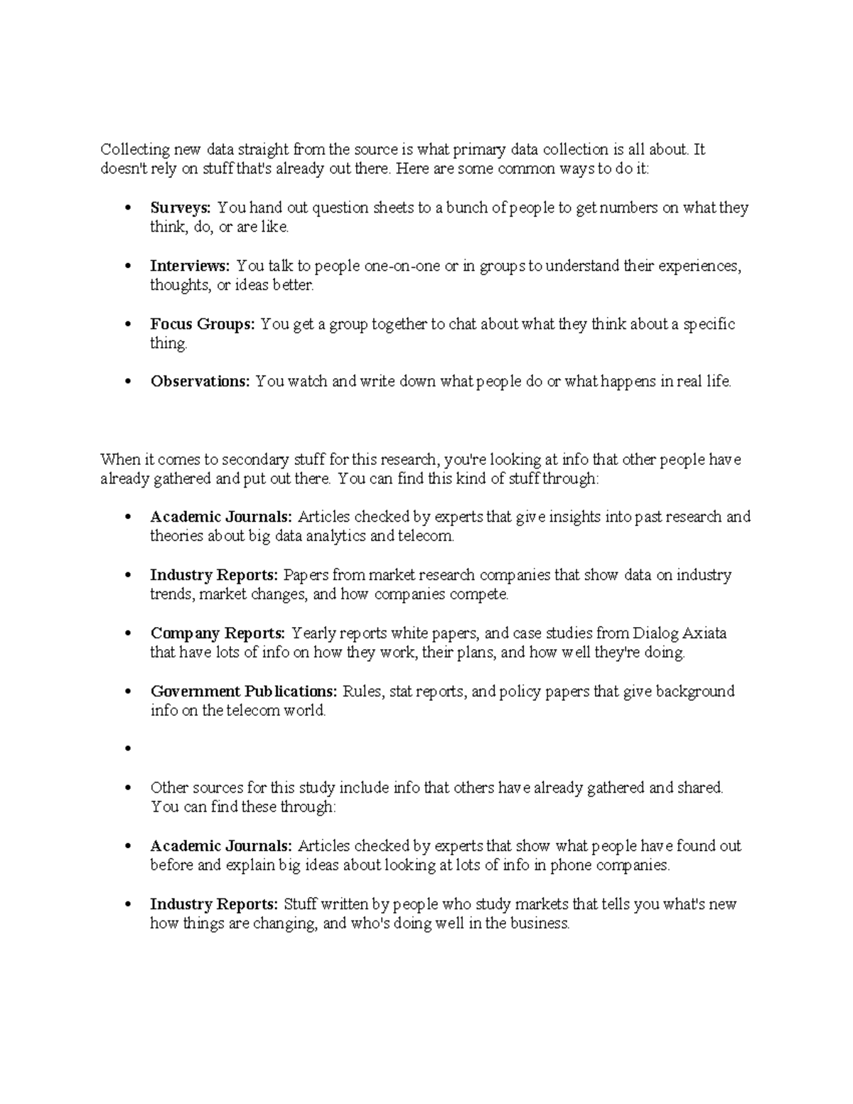 pcp notes for assignment for batch 2k - Collecting new data straight ...