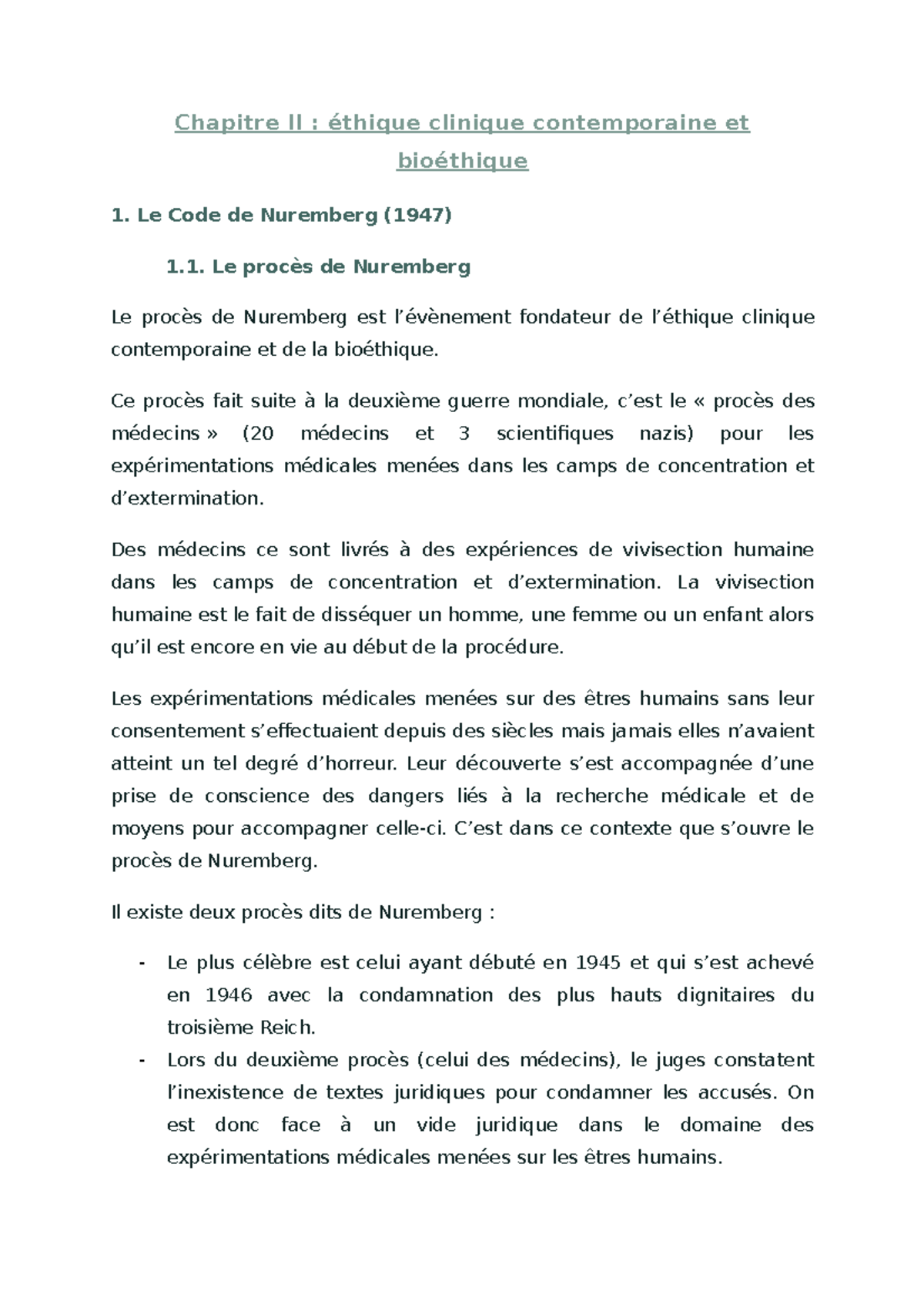 Chapitre 2 - Chapitre II : éthique clinique contemporaine et bioéthique ...