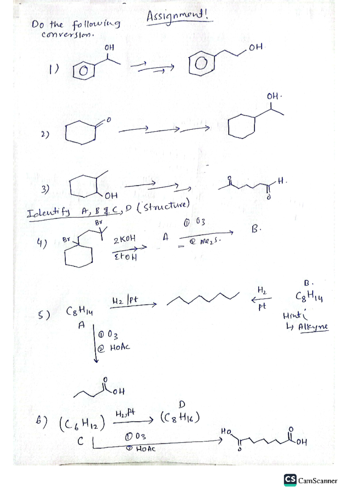 2 - Conversions of organic compounds. Simple conversions and reaction ...