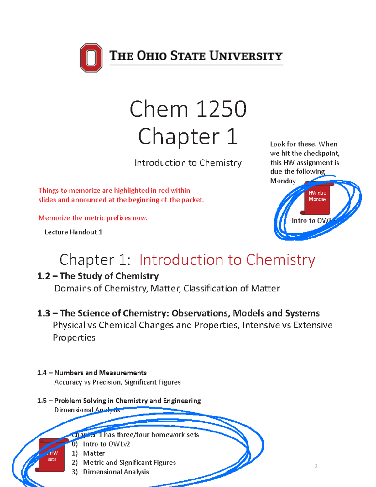 Chapter 1 Introduction to Chemistry - Chem 1250 Chapter 1 Introduction ...