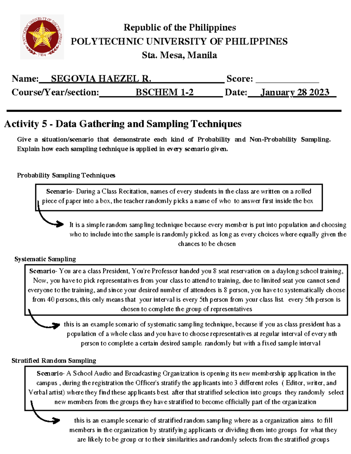 Activity 5 - Data Gathering and Sampling Techniques- segovia - Republic ...