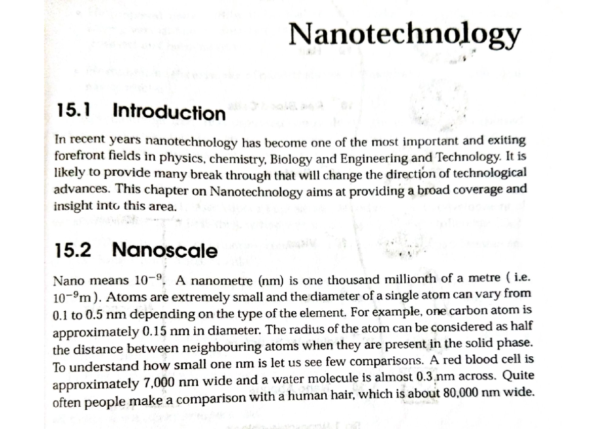 Unit 4 Nanotechnology - CSE (Data Science) - Studocu