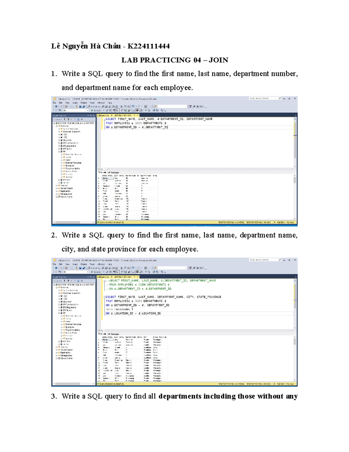 Lab 04 - JOIN - thực hành lab - Lê Nguyễn Hà Châu - K LAB PRACTICING 04 ...
