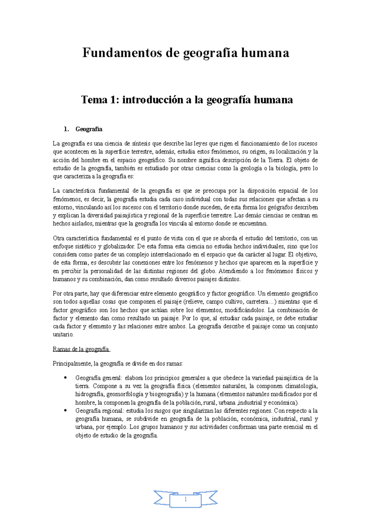 Fundamentos de geografía humana - Fundamentos de geografía humana Tema ...