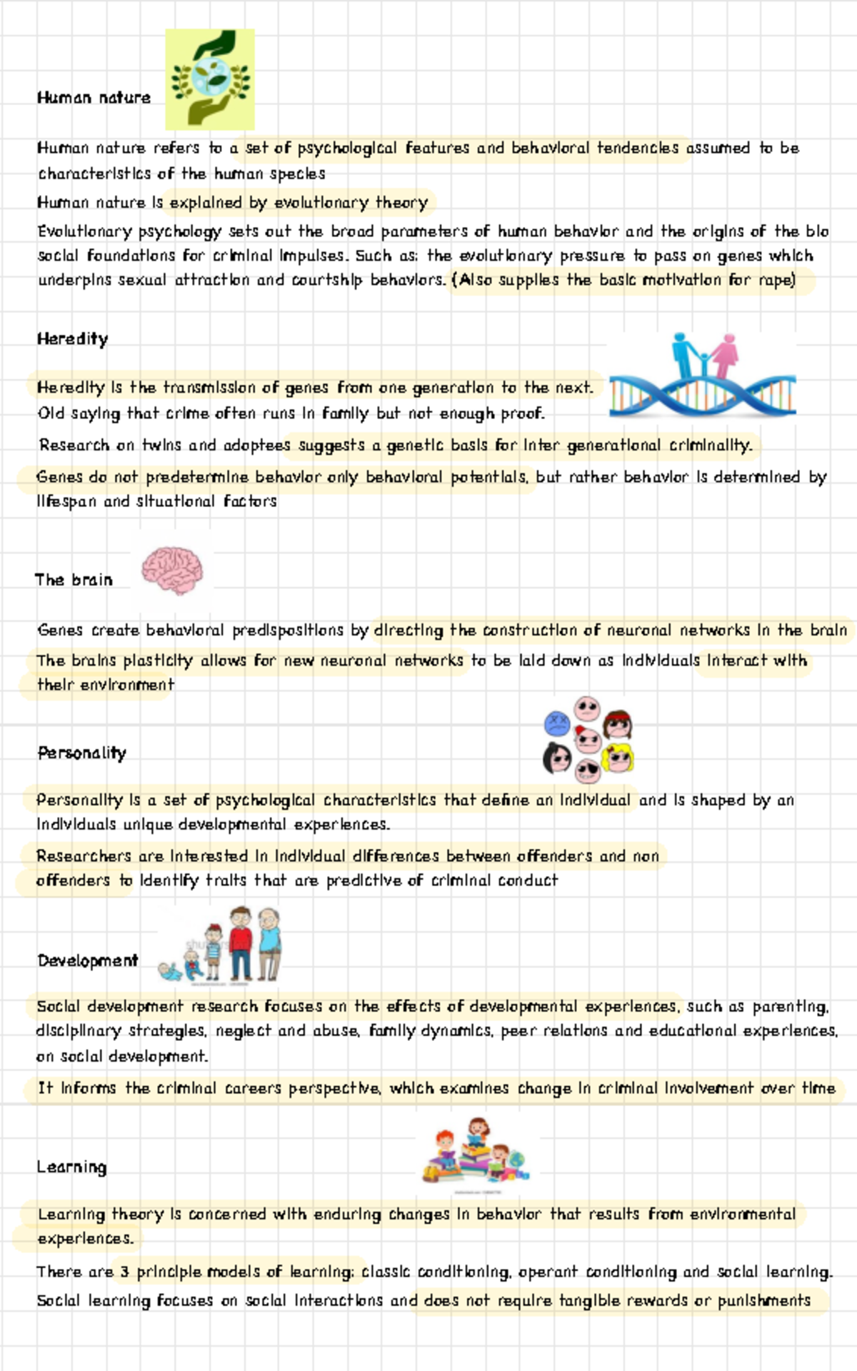 Psychology Of Crime 4 - Summary of key concepts and terms - Human ...