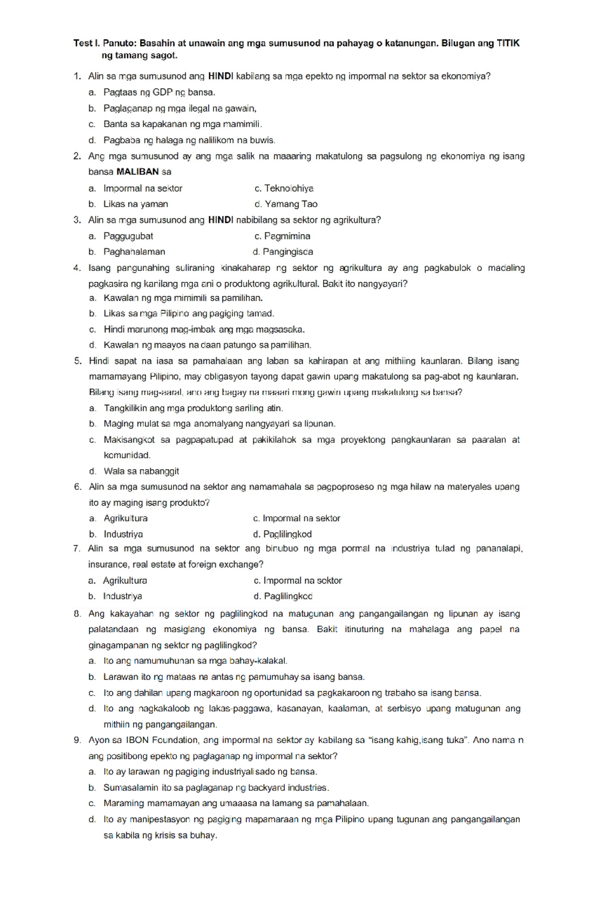 AP9 q4 Final Exam - Education - Studocu