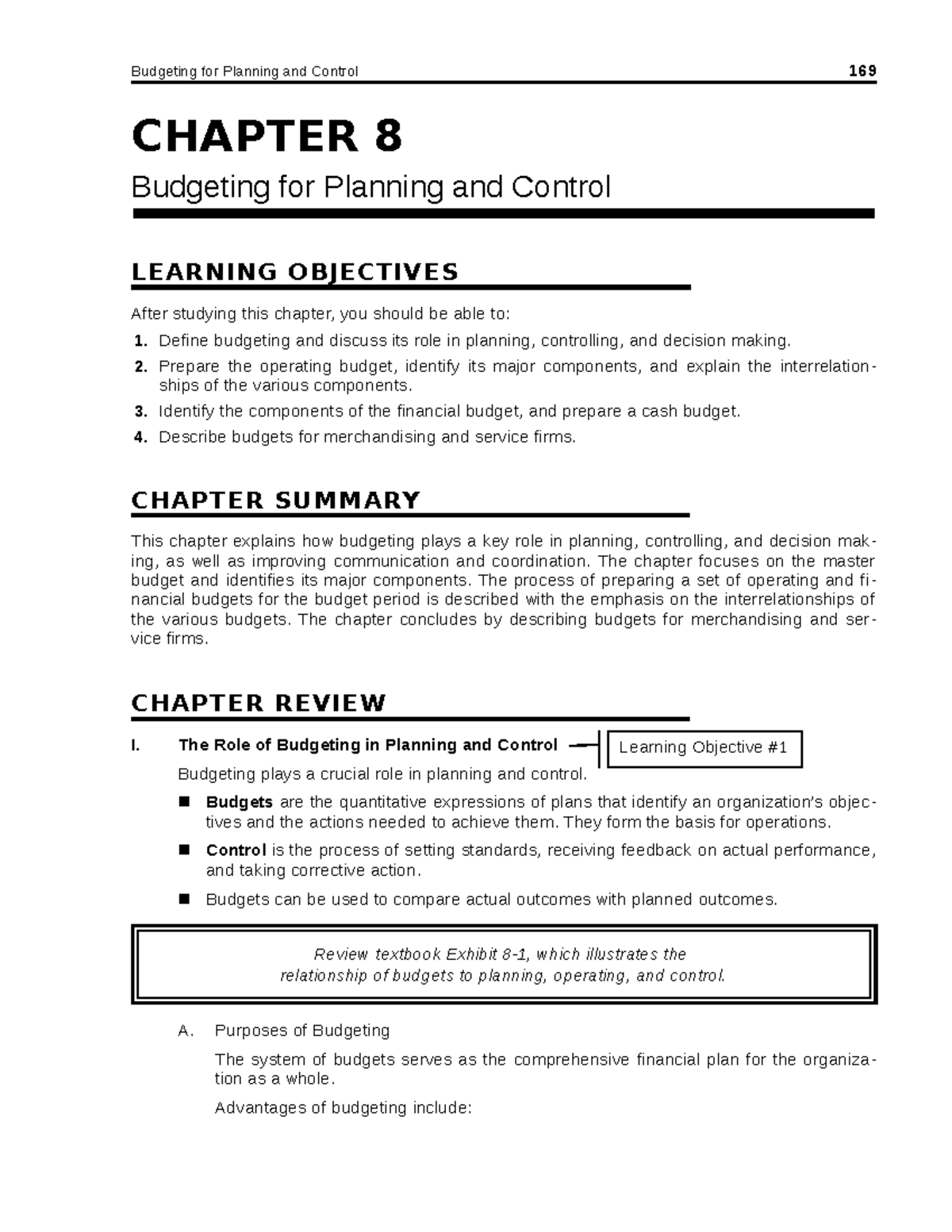 Accounting Chapter 8- Product Costing - Budgeting for Planning and ...