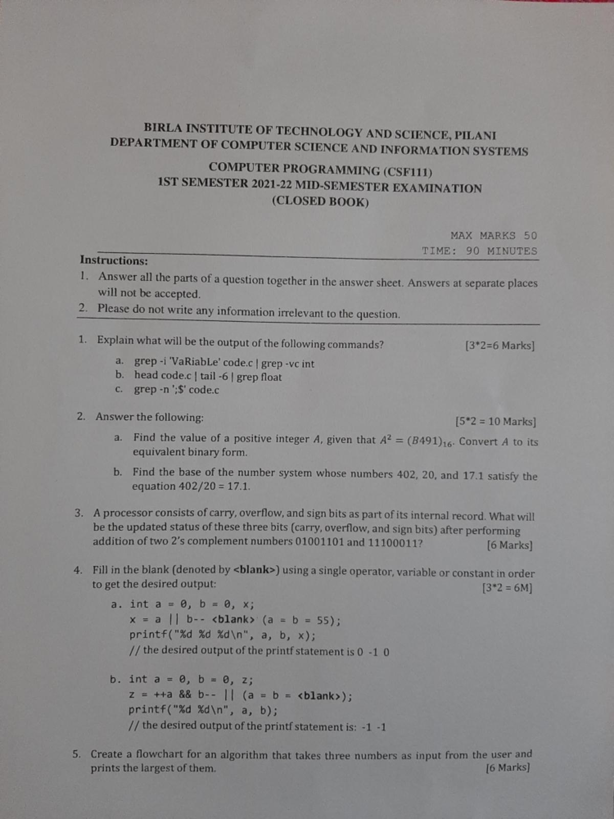 CP Midsem (OAC) - Computer Programming - Studocu