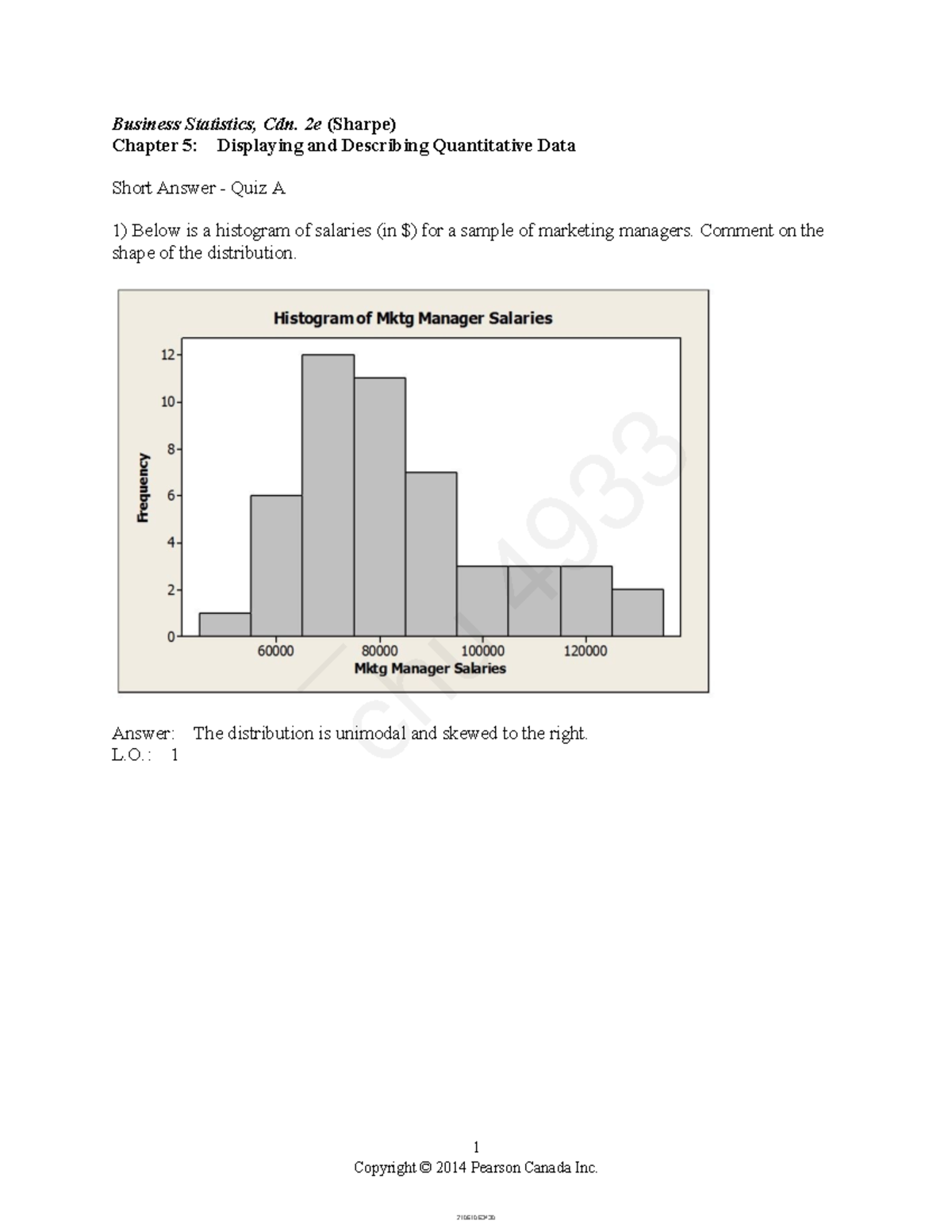 Chapter 5 mid-term test bank practice - 1 Copyright © 2014 Pearson ...