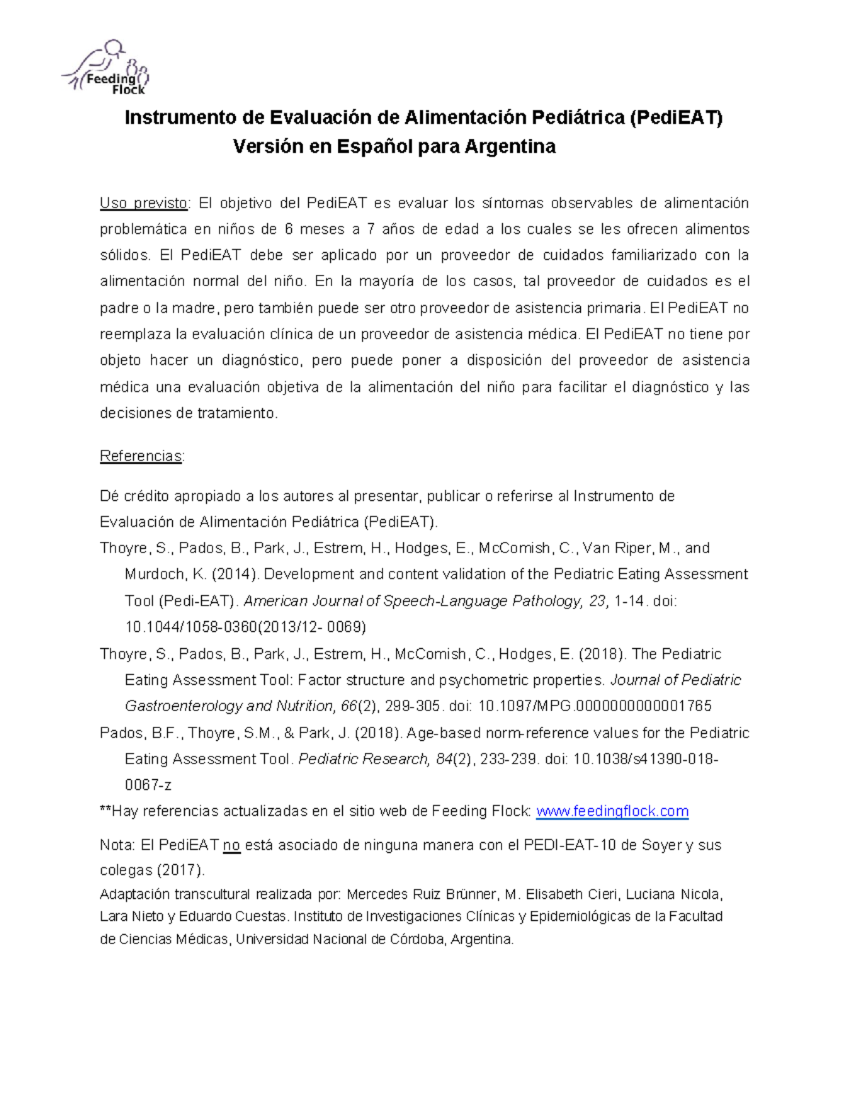 Pedi EAT+Argentina+ Final 1 - Instrumento de Evaluación de Alimentación ...