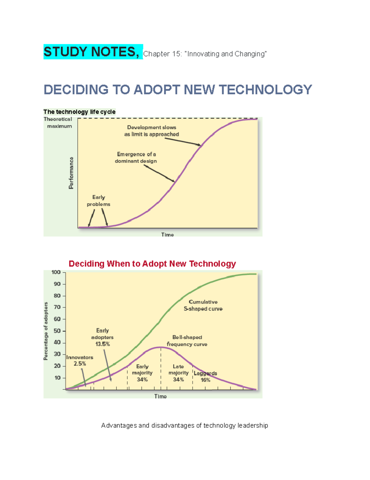 MT140 Unit 9 Study Notes, Chapter 15 - STUDY NOTES, Chapter 15 ...