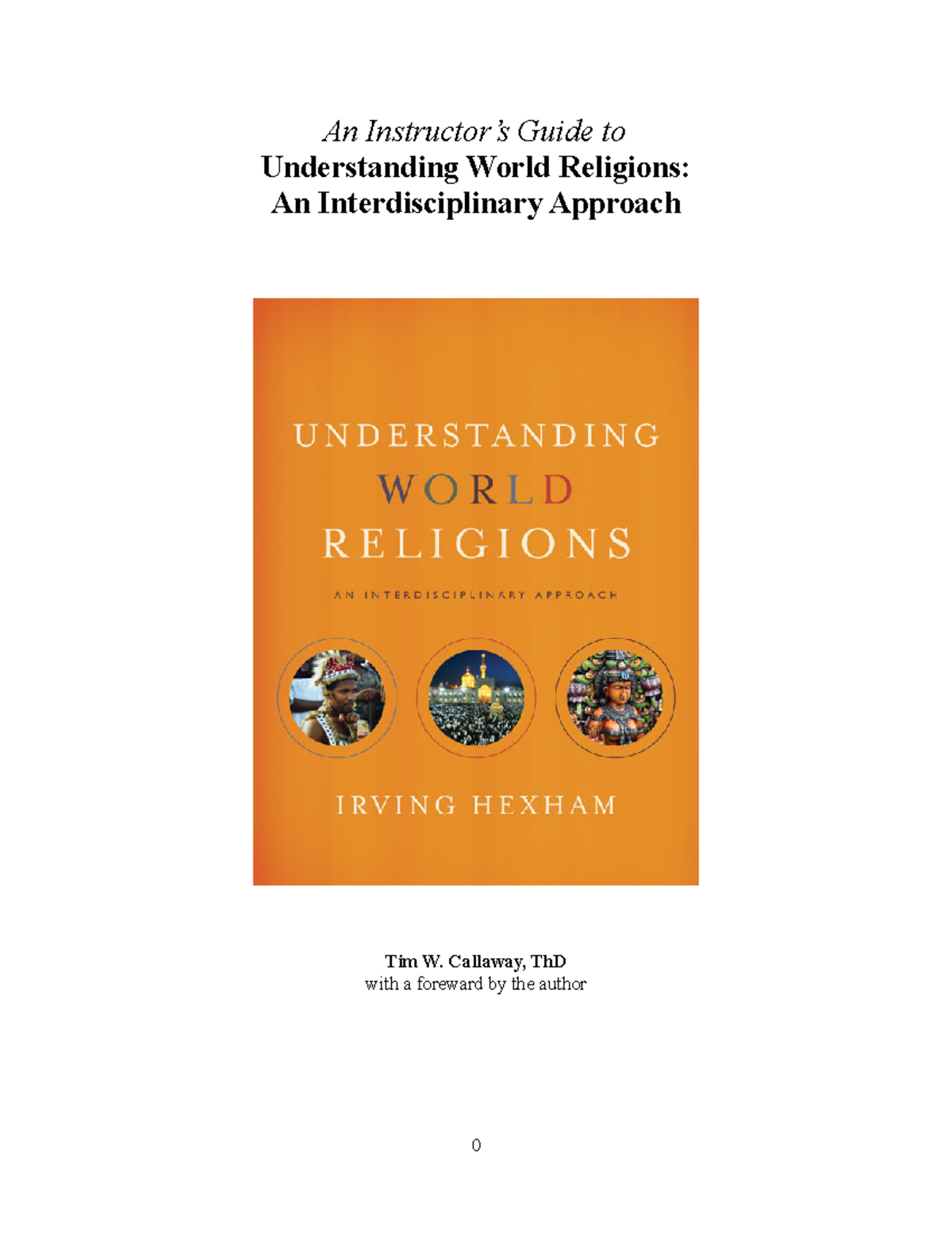 Understanding world religions instructors manual - An Instructor’s ...