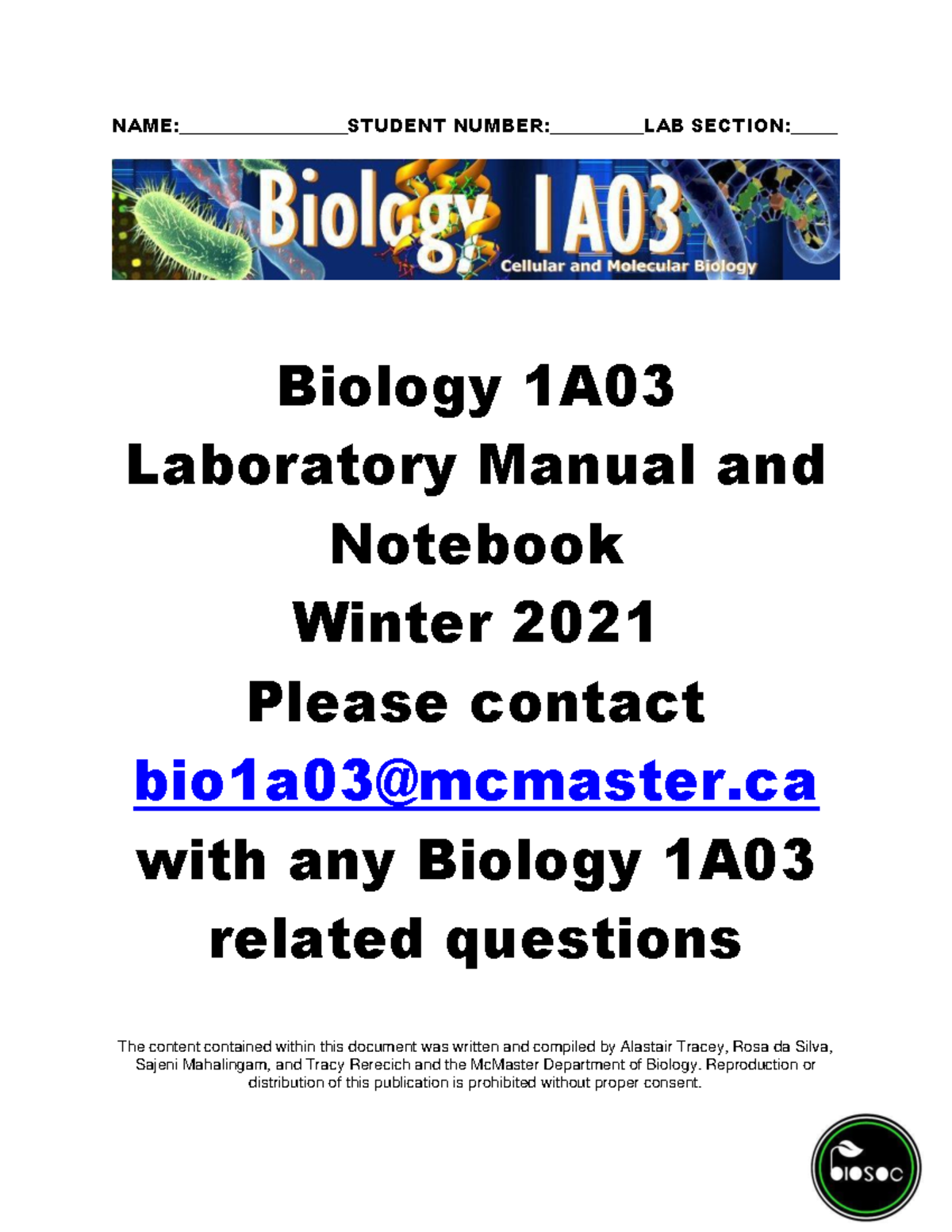 Introduction to Labs and Lab 1 Manual W2021 - NAME ...
