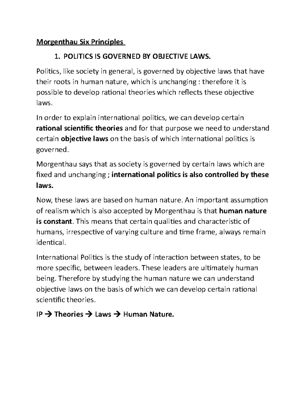 6 Principle Of Hans Morgenthau - Morgenthau Six Principles POLITICS IS ...